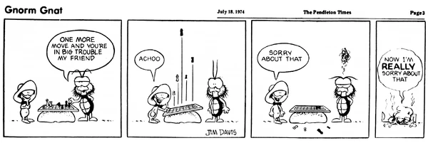 Gnorm Gnat, 1974 comic strips | Garfield Wiki | Fandom