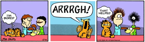 Garfield, December 1980 comic strips | Garfield Wiki | Fandom