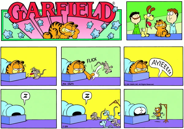 Garfield, November 1981 comic strips | Garfield Wiki | Fandom