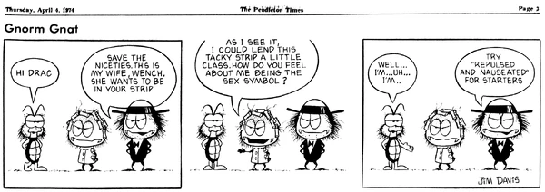 Gnorm Gnat, 1974 comic strips | Garfield Wiki | Fandom