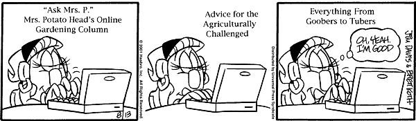 Mr. Potato Head, August 2001 comic strips | Garfield Wiki | Fandom