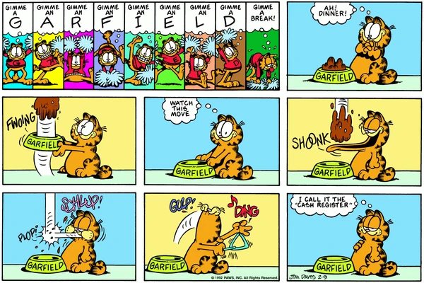 Garfield, February 1992 comic strips | Garfield Wiki | Fandom