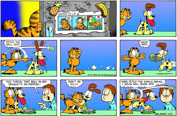 Garfield, April 1997 comic strips | Garfield Wiki | Fandom