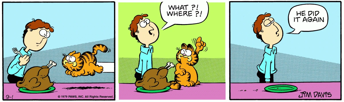Garfield, September 1979 comic strips | Garfield Wiki | Fandom