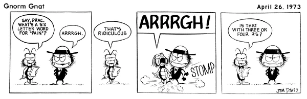 Gnorm Gnat, 1973 comic strips | Garfield Wiki | Fandom
