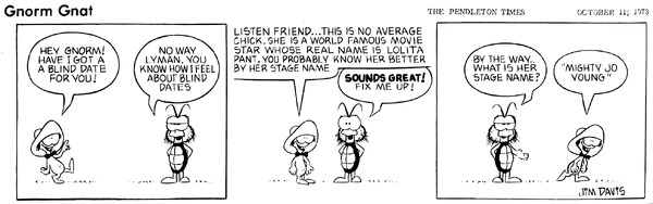 Gnorm Gnat, 1973 comic strips | Garfield Wiki | Fandom