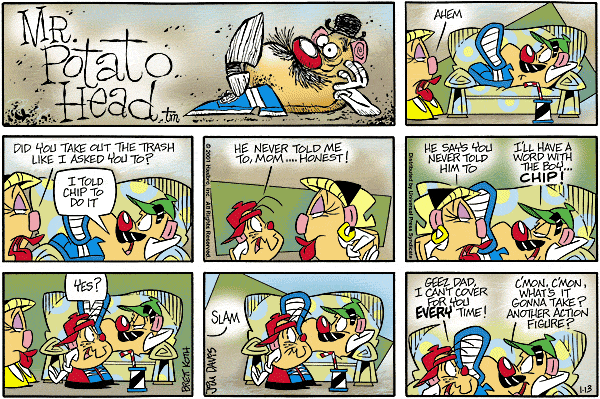 Mr. Potato Head, January 2002 comic strips | Garfield Wiki | Fandom