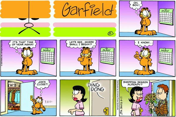 Garfield, May 2009 comic strips | Garfield Wiki | Fandom