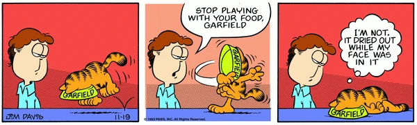 Garfield, November 1983 comic strips | Garfield Wiki | Fandom