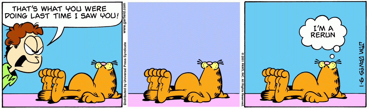 Garfield, September 2001 comic strips | Garfield Wiki | Fandom