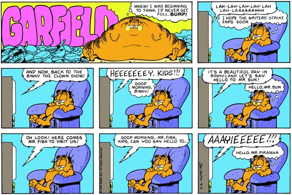 Garfield, September 1988 comic strips | Garfield Wiki | Fandom
