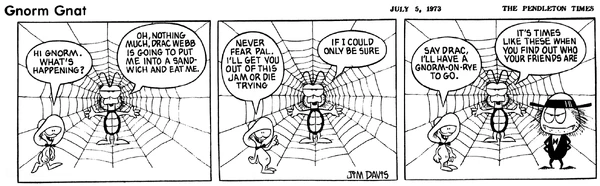 Gnorm Gnat, 1973 comic strips | Garfield Wiki | Fandom