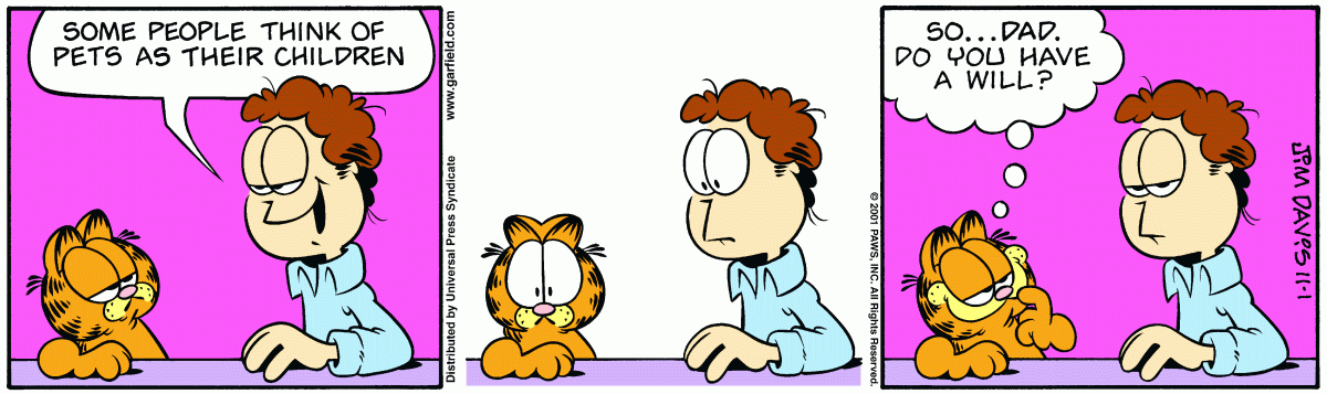 Garfield, November 2001 comic strips | Garfield Wiki | Fandom