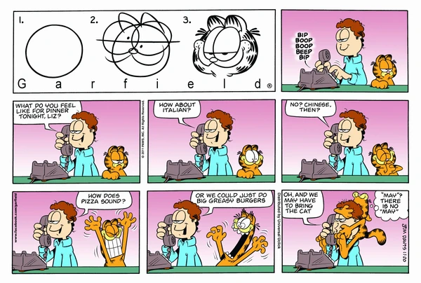 Garfield, November 2011 comic strips | Garfield Wiki | Fandom