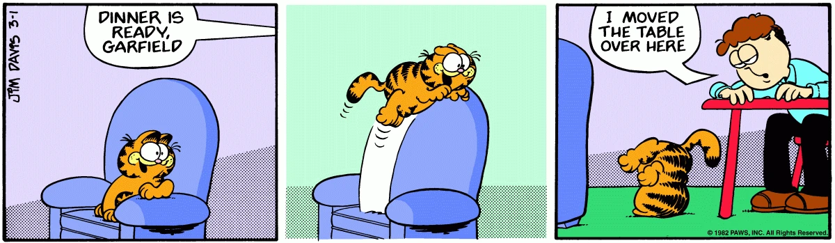 Garfield, March 1982 comic strips | Garfield Wiki | Fandom