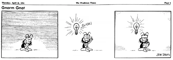 Gnorm Gnat, 1974 comic strips | Garfield Wiki | Fandom