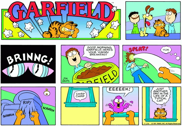 Garfield, April 1981 comic strips | Garfield Wiki | Fandom