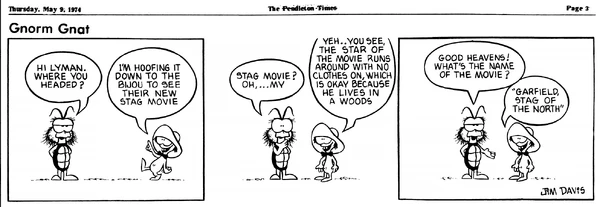 Gnorm Gnat, 1974 comic strips | Garfield Wiki | Fandom