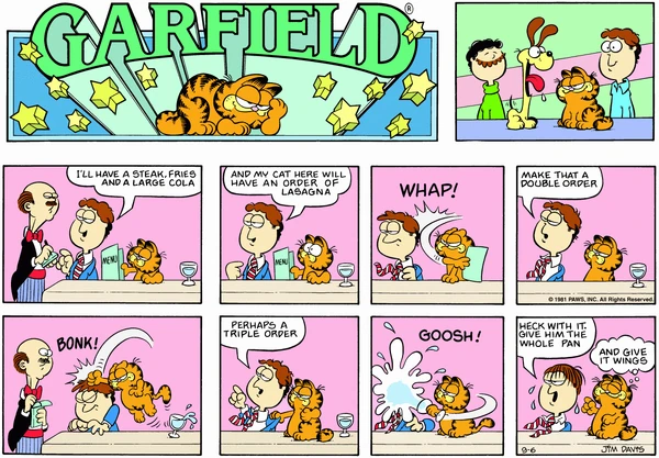 Garfield, September 1981 comic strips | Garfield Wiki | Fandom