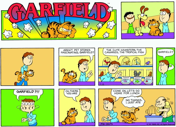 Garfield, April 1981 comic strips | Garfield Wiki | Fandom