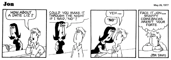 Jon, 1977 comic strips | Garfield Wiki | Fandom