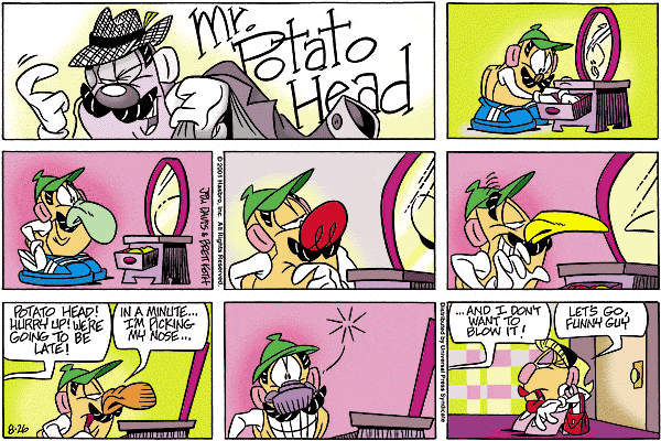 Mr. Potato Head, August 2001 comic strips | Garfield Wiki | Fandom