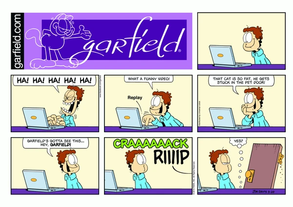 Garfield, March 2016 comic strips | Garfield Wiki | Fandom