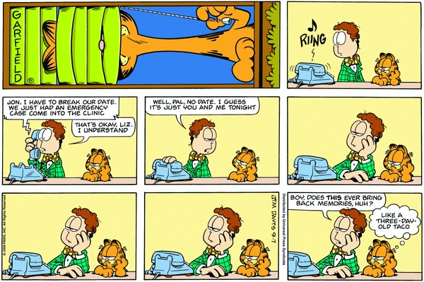 Garfield, September 2008 comic strips | Garfield Wiki | Fandom
