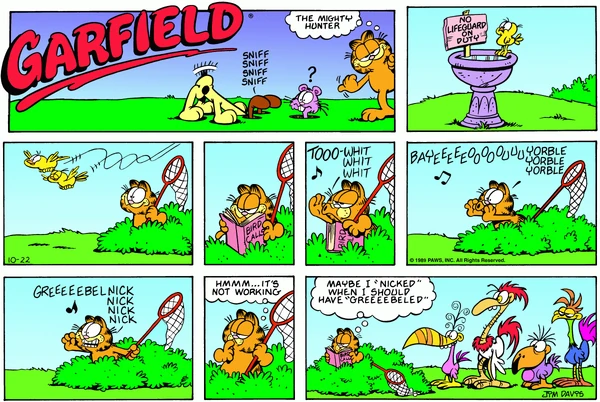 Garfield, October 1989 comic strips | Garfield Wiki | Fandom