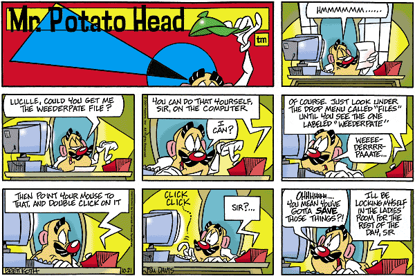Mr. Potato Head, October 2001 comic strips | Garfield Wiki | Fandom