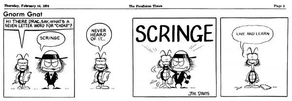 Gnorm Gnat, 1974 comic strips | Garfield Wiki | Fandom
