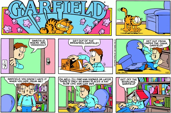 Garfield, July 1984 comic strips | Garfield Wiki | Fandom