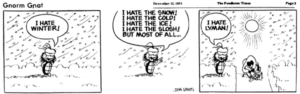 Gnorm Gnat, 1974 comic strips | Garfield Wiki | Fandom