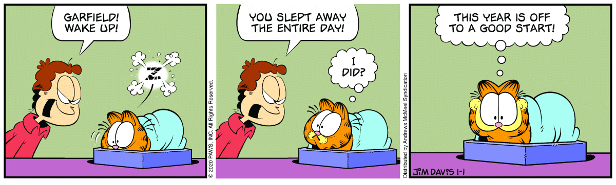 Garfield, January 2020 comic strips | Garfield Wiki | Fandom