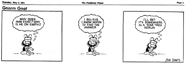 Gnorm Gnat, 1974 comic strips | Garfield Wiki | Fandom