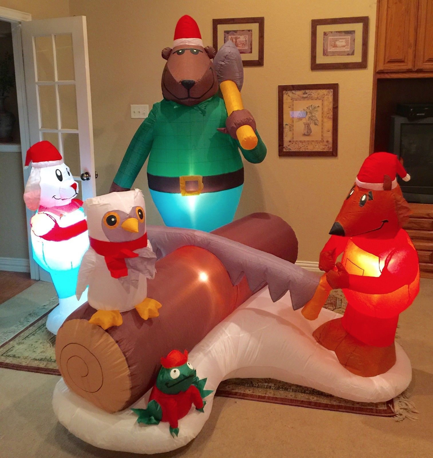 Image Gemmy Prototype Christmas Scene Inflatable Airblown Gemmy