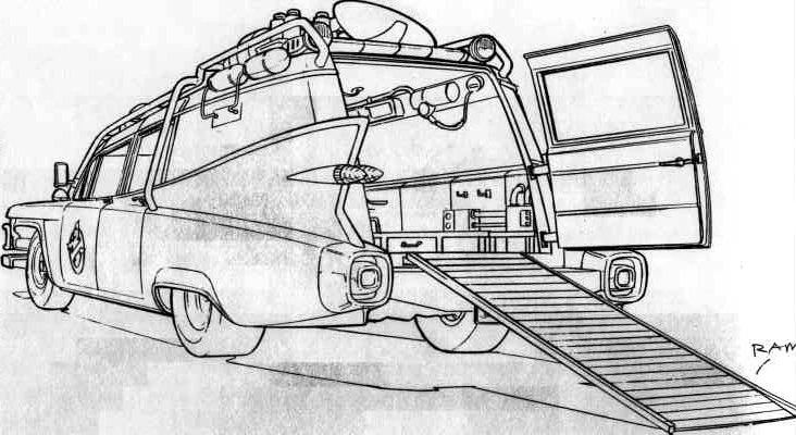 Ecto 1 Ghostbusters Coloring Pages The Ghostbusters Afterlife Plasma