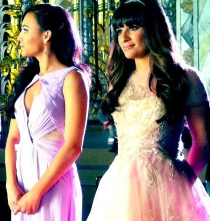 Image Glee 4x20 Rachel And Santanapng Glee Tv Show Wiki Fandom Powered By Wikia