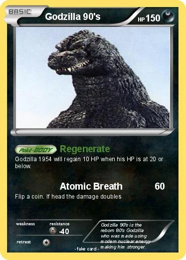 Godzilla Pokemon Cards