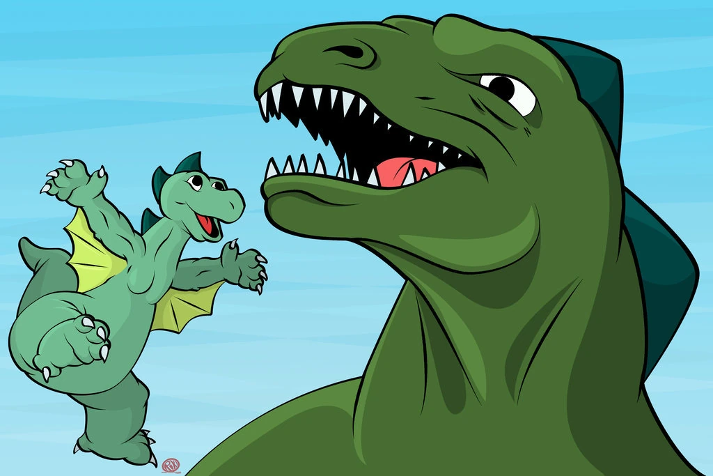 Imagen - Godzilla y Godzooky.jpg | Godzilla Wiki | FANDOM powered by Wikia