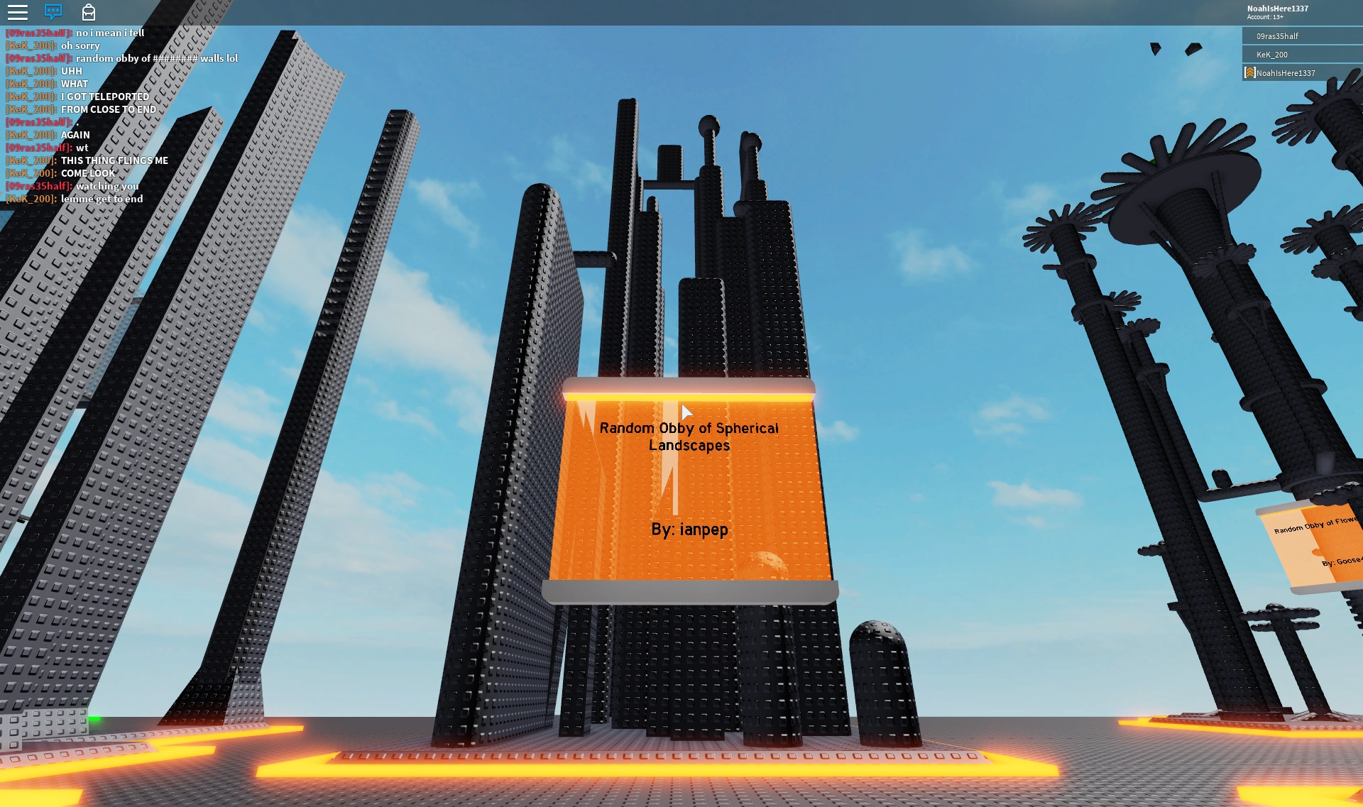 Random Obby of Spherical Landscapes | Goose's Random Obbies Wiki | Fandom