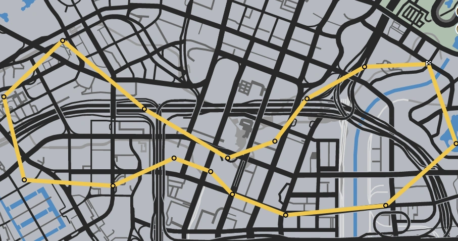 Image - Downtown Downtown GTAO Race Map.png | GTA Wiki | FANDOM powered ...