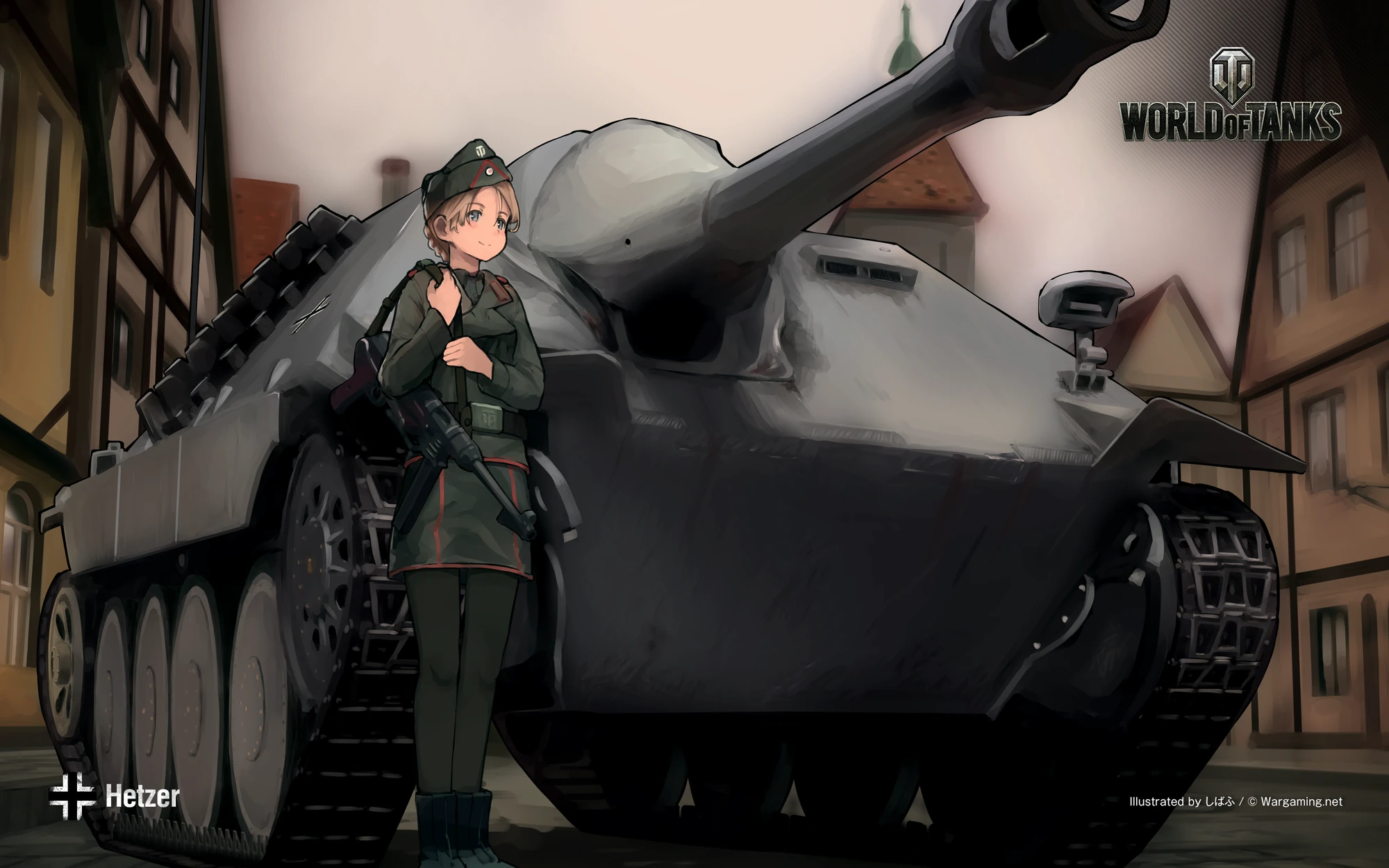 Image - Wot illustration hetzer 2560x1600.png | Girls und Panzer Wiki ...