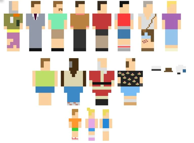 Image - All pixel HW characters but 1.jpg | Happy Wheels Wiki | FANDOM ...