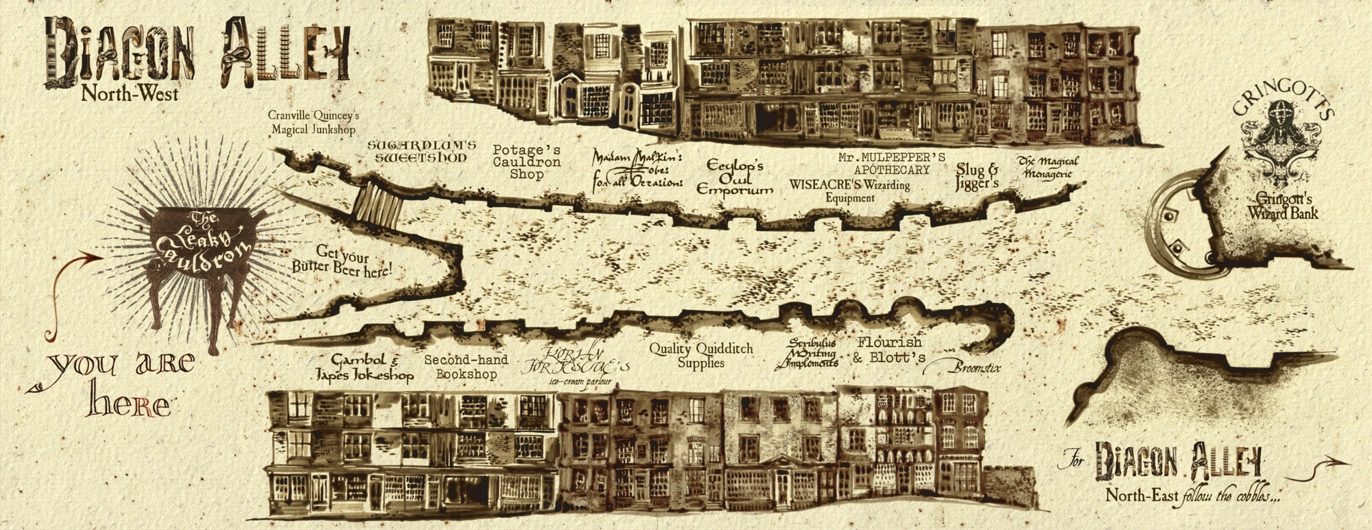 Image - Map of Diagon Alley.png | Harry Potter Wiki | FANDOM powered by ...