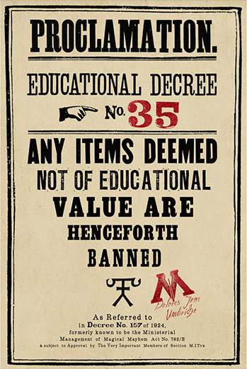 Educational Decree Number Thirty-Five | Harry Potter Wiki | Fandom Educational Decree Number Thirty-Five | Harry Potter Wiki | Fandom