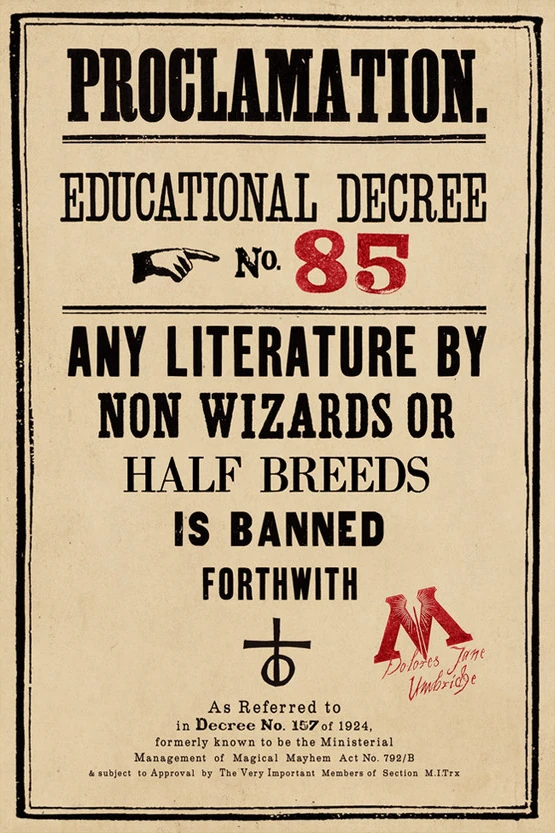 Image - Décret d'éducation numéro 85.jpg | Wiki Harry Potter | FANDOM ...