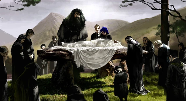 Image - Dumbledore funeral.jpg | Harry Potter Wiki | FANDOM powered by ...