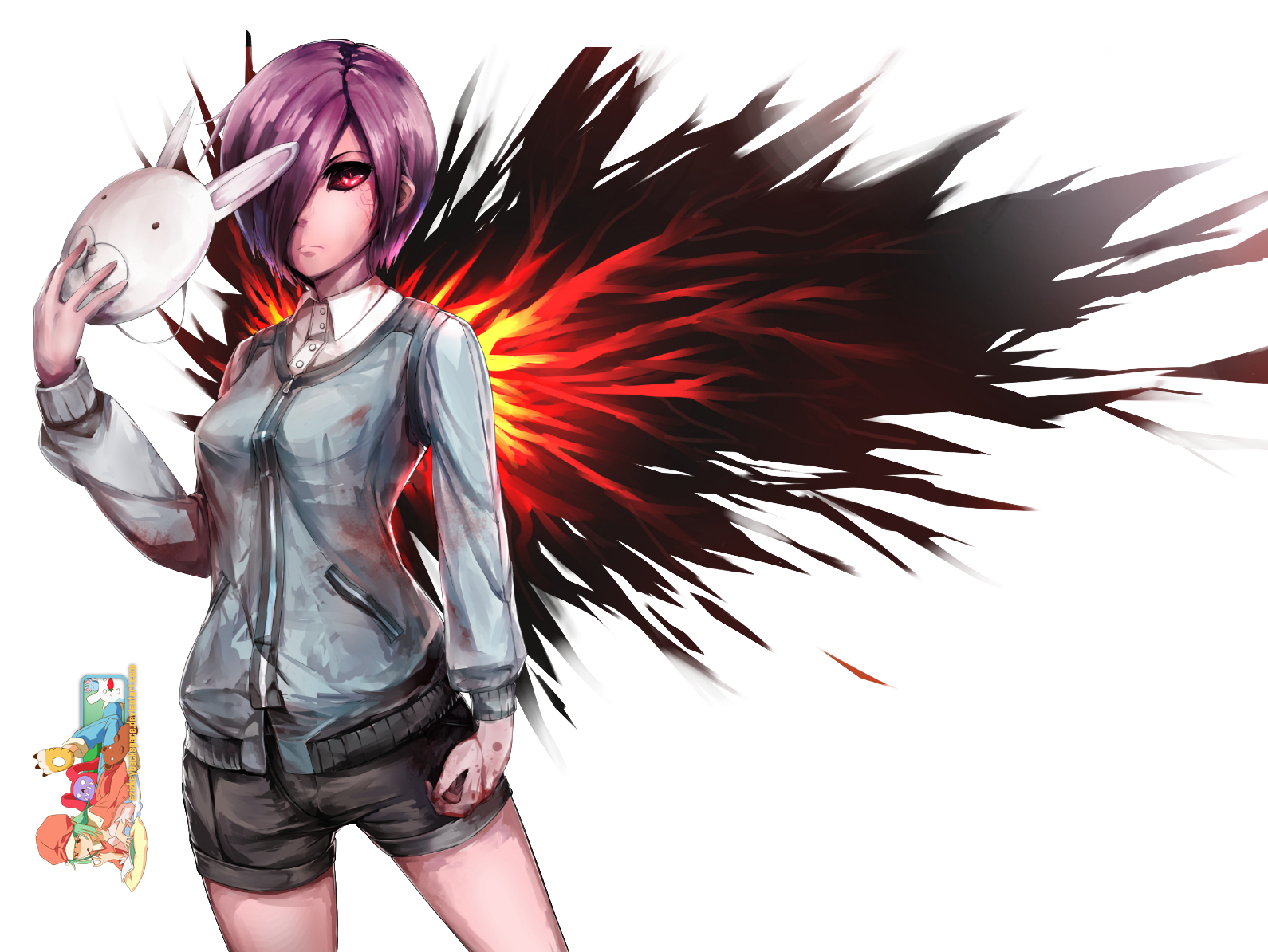 Image Rabbit Touka Tokyo Ghoul Render V1 By Azizkeybackspace D7y0ulipng Head Soccer Wiki