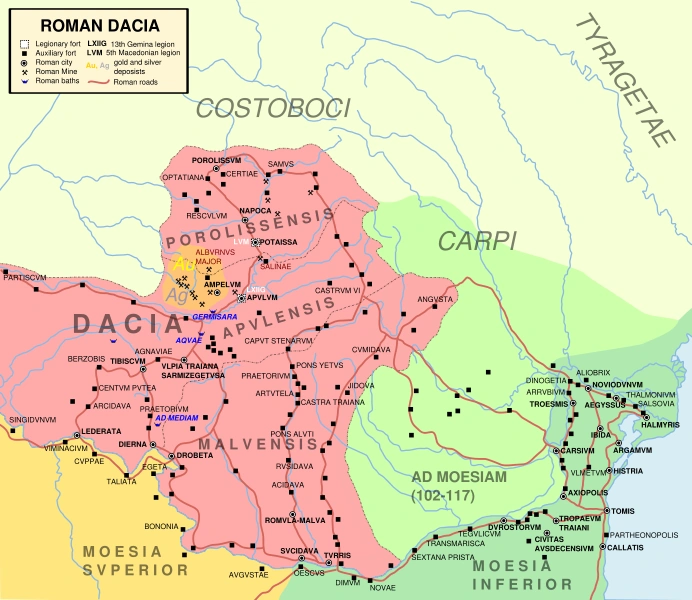 Roman Dacia | Wiki Atlas of World History Wiki | FANDOM powered by Wikia
